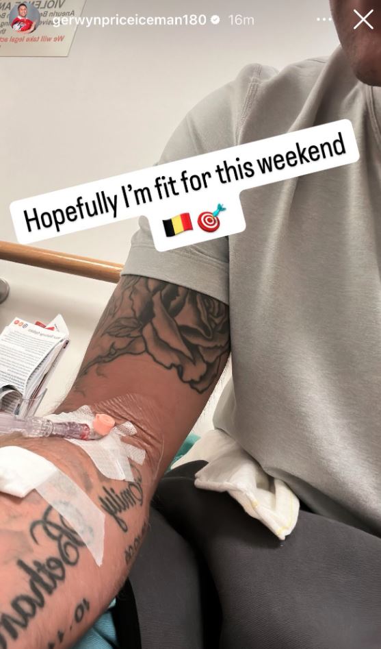 Gerwyn Price Issues Injury Update Ahead of Flanders Darts Trophy