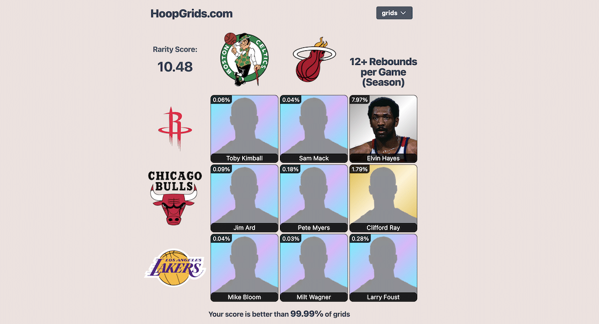 NBA HoopGrids Answers for Saturday, July 22 - Sportscasting | Pure Sports